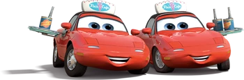 Mia and Tia | Pixar Cars Wiki | Fandom