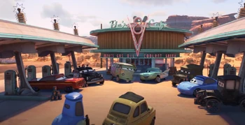 Flo's V8 Café | Pixar Cars Wiki | Fandom