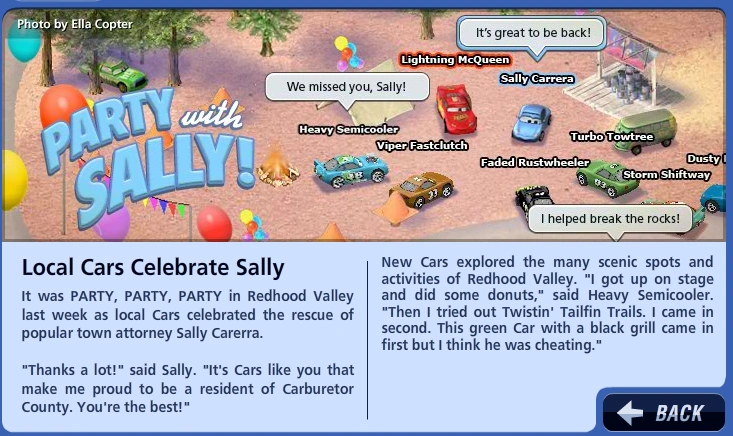 Party with Sally 2010 | Pixar Cars Wiki | Fandom