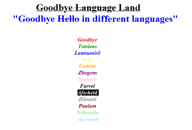 Goodbye Land | World Of Hello Wiki | Fandom