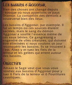 Quête: Les bassins d'Aggonar | WikiWoW | Fandom