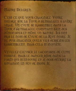Lettre à Delgren | WikiWoW | Fandom