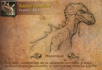 Raptor fossilisé | WikiWoW | Fandom