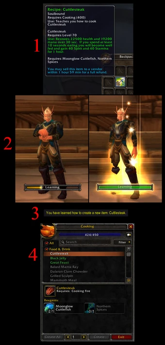 how to cook in vanilla wow