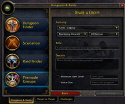 Group Finder - Wowpedia - Your wiki guide to the World of Warcraft