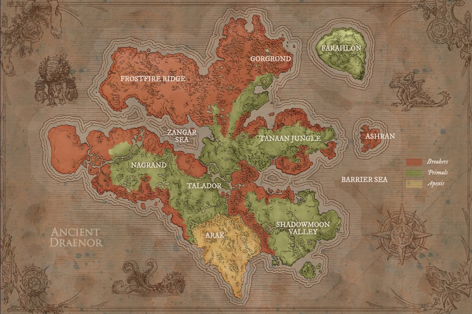 Outland Map Vs Draenor Map