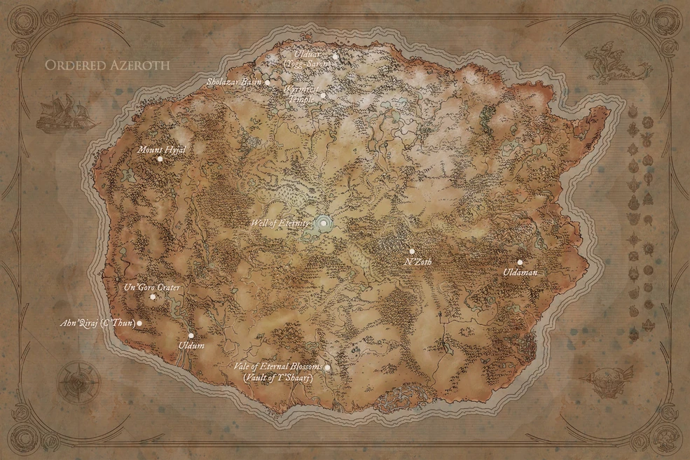Azeroth Map Zones