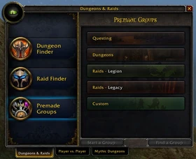 Premade Groups - Wowpedia - Your wiki guide to the World of Warcraft