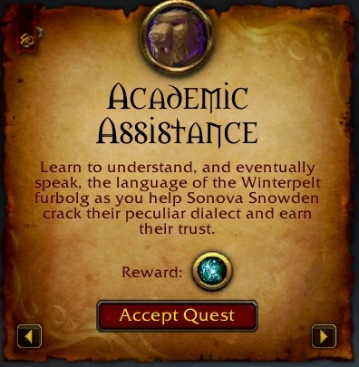 Academic Assistance - Wowpedia - Your wiki guide to the World of Warcraft