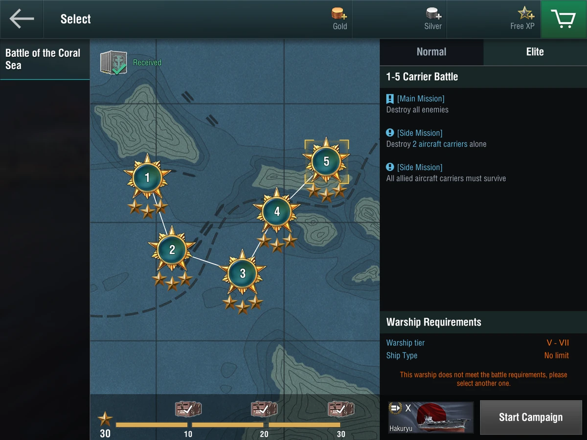 Campaign/Battle of the Coral Sea | World of Warships Blitz Wiki | Fandom
