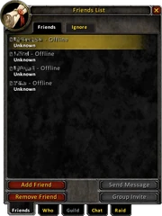 Friends list | Vanilla WoW Wiki | Fandom