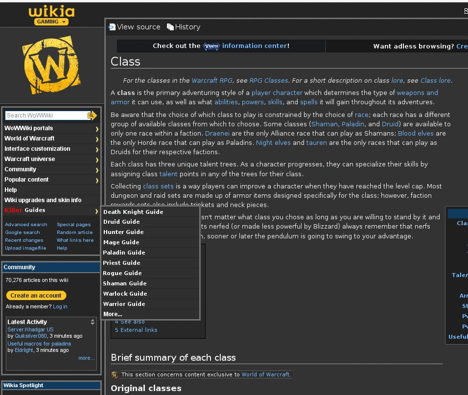 WoWWiki:Working with Wikia | WoWWiki | Fandom