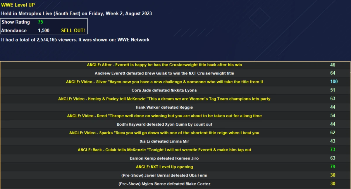 NXT Level Up E22 | Wrestlingworld Wiki | Fandom