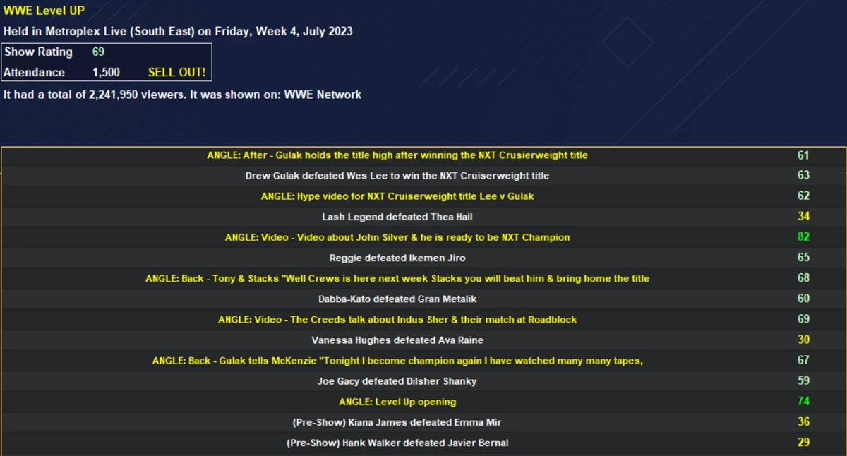 NXT Level Up E20 | Wrestlingworld Wiki | Fandom