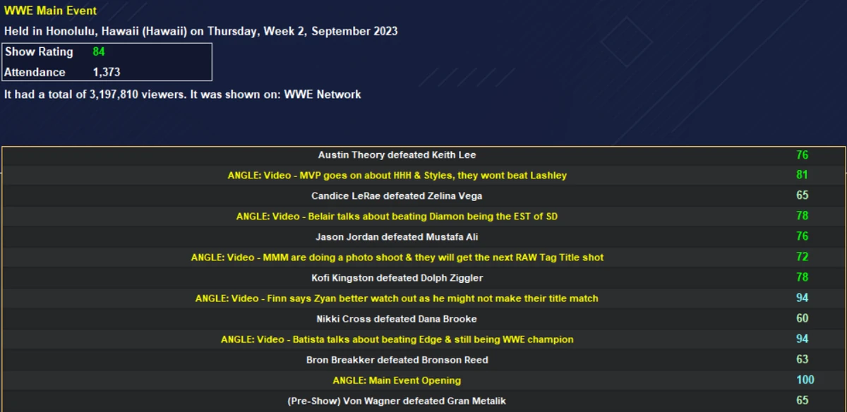 Main Event E153 | Wrestlingworld Wiki | Fandom