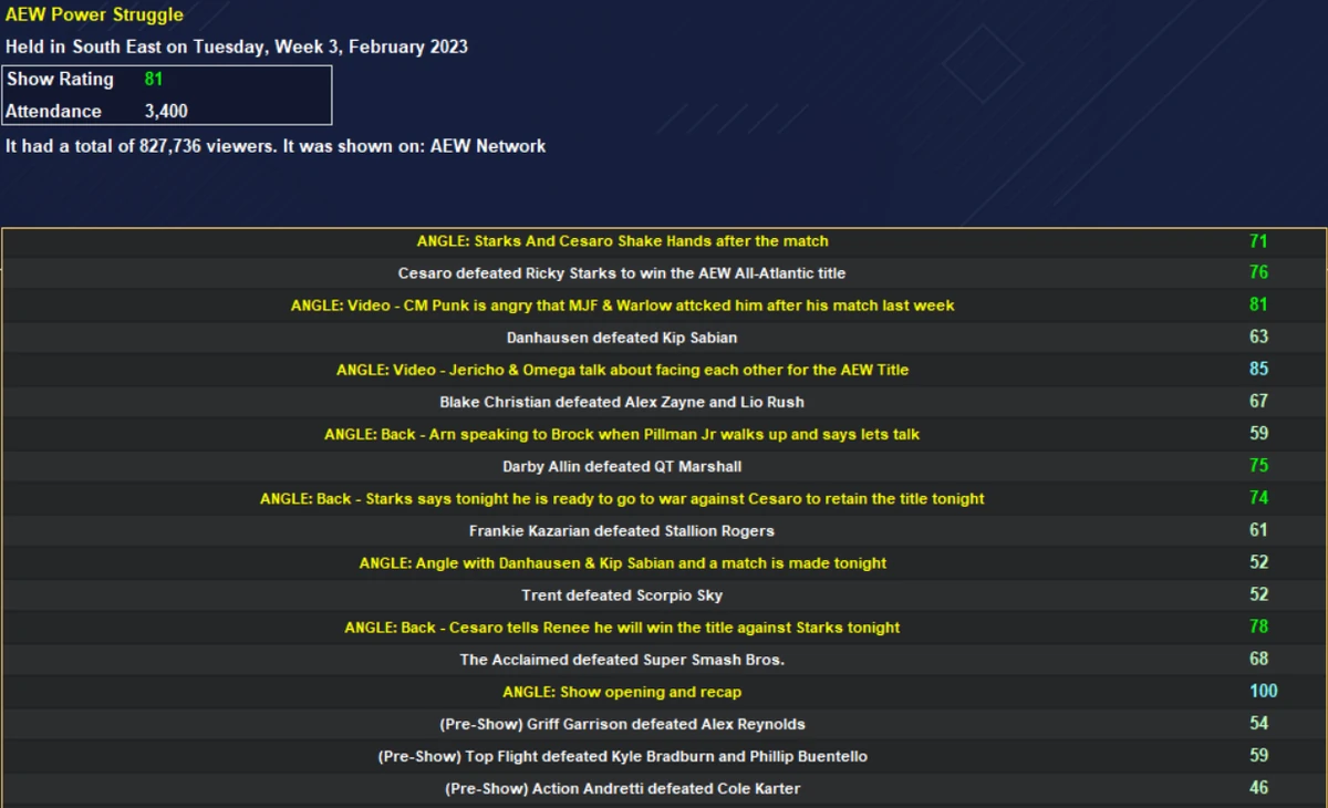 AEW Power Struggle E41 | Wrestlingworld Wiki | Fandom