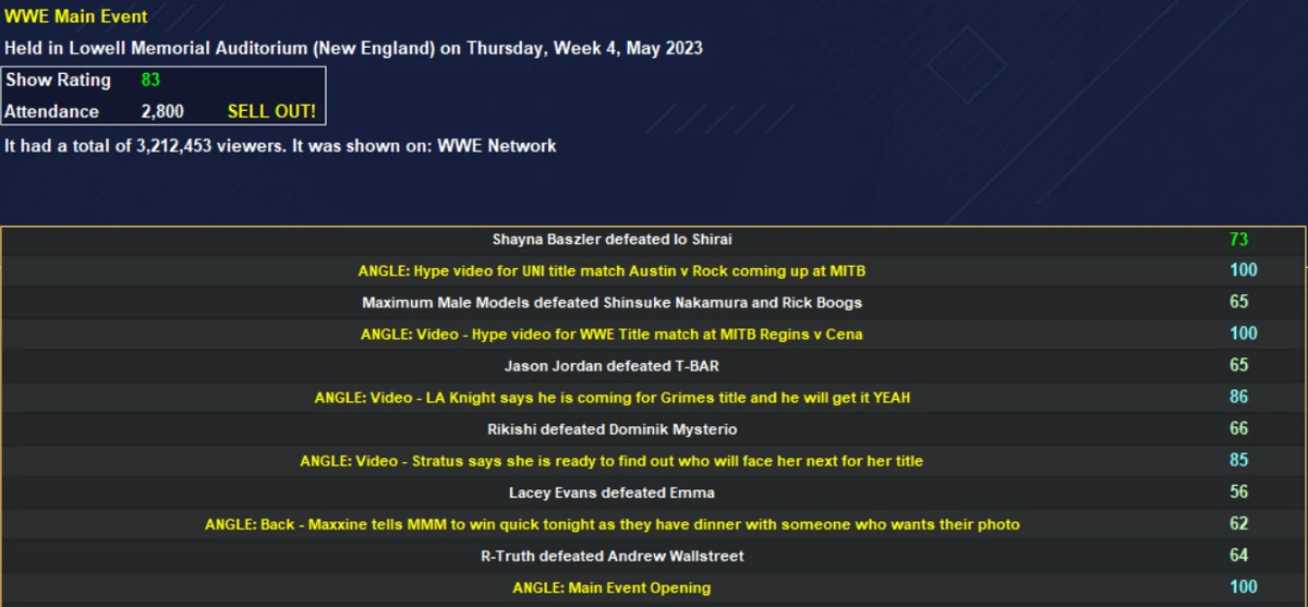 Main Event E139 | Wrestlingworld Wiki | Fandom
