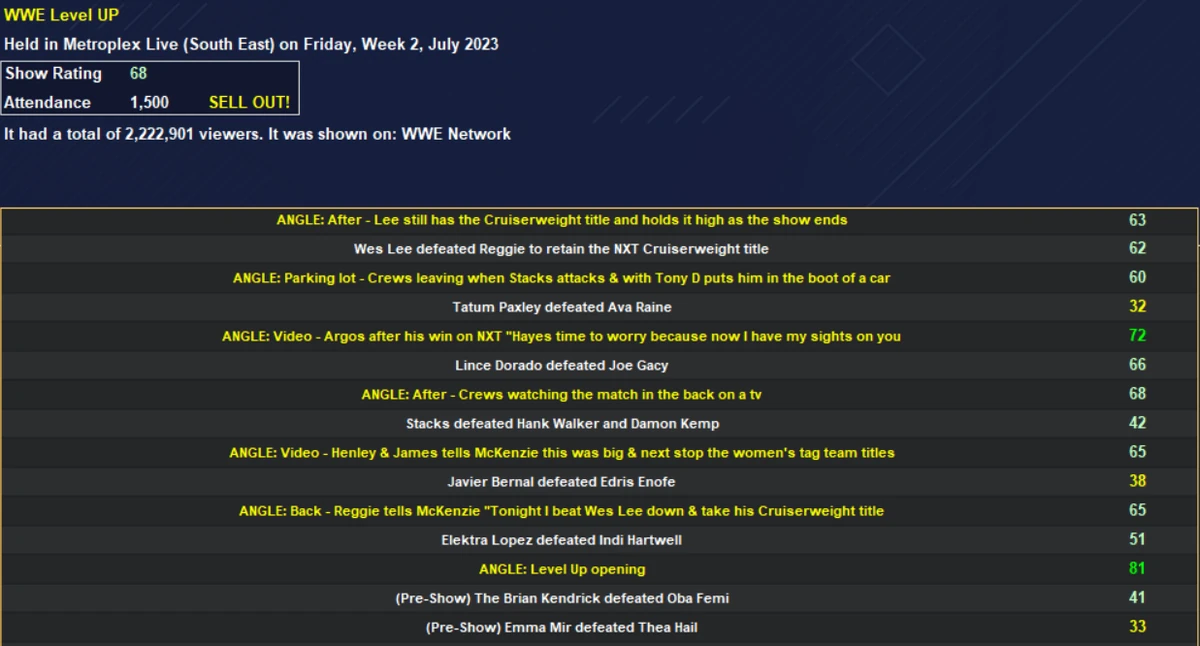 NXT Level Up E18 | Wrestlingworld Wiki | Fandom