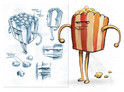 Popcorn | Wrigley gum characters Wiki | Fandom