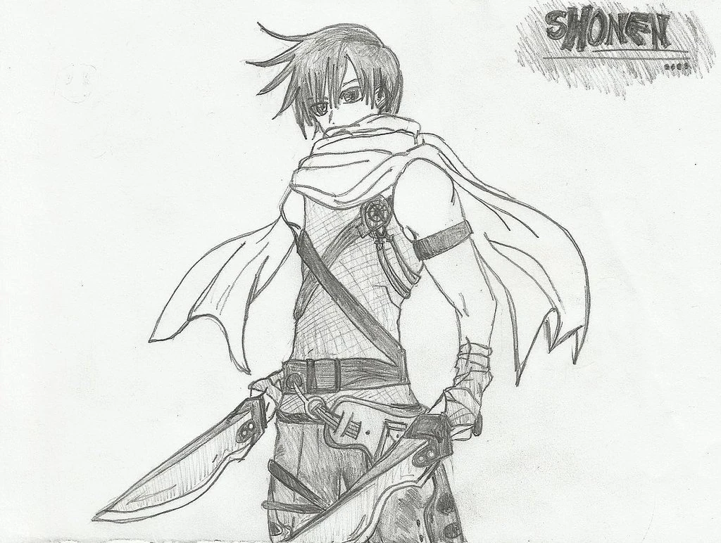 Anime Guys With Swords Drawing