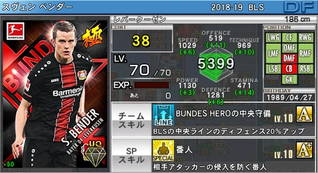 S. Bender | World Soccer Collection S Badge Wiki | Fandom