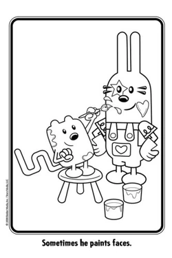 coloring pages of wow wow wubbzy