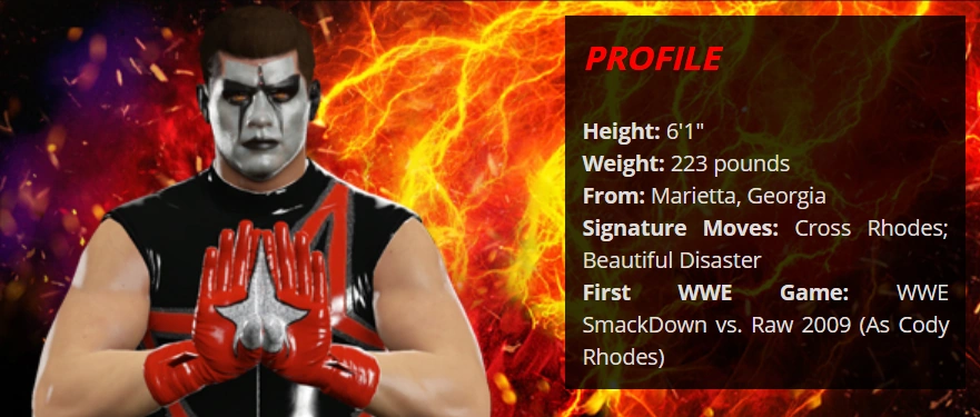 Cody Rhodes | WWE 2K Universe Mode Wiki | Fandom