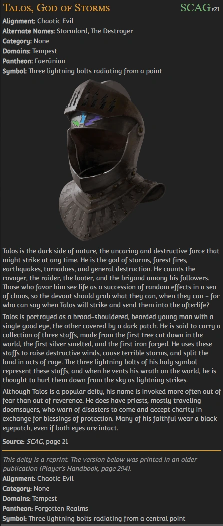 Talos | Xander357456dndprivate Wiki | Fandom