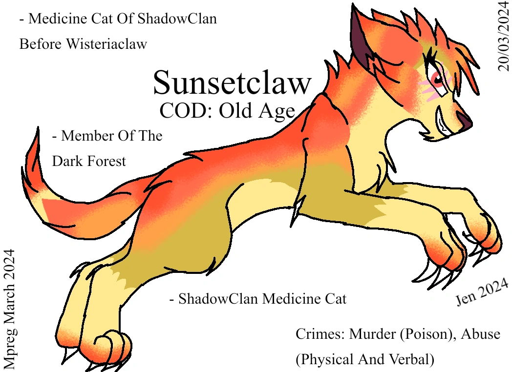 Sunsetclaw | Xcxcharli72's OC'S Wiki | Fandom