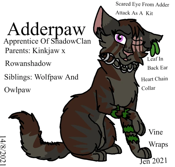 Adderpaw | Xcxcharli72's OC'S Wiki | Fandom