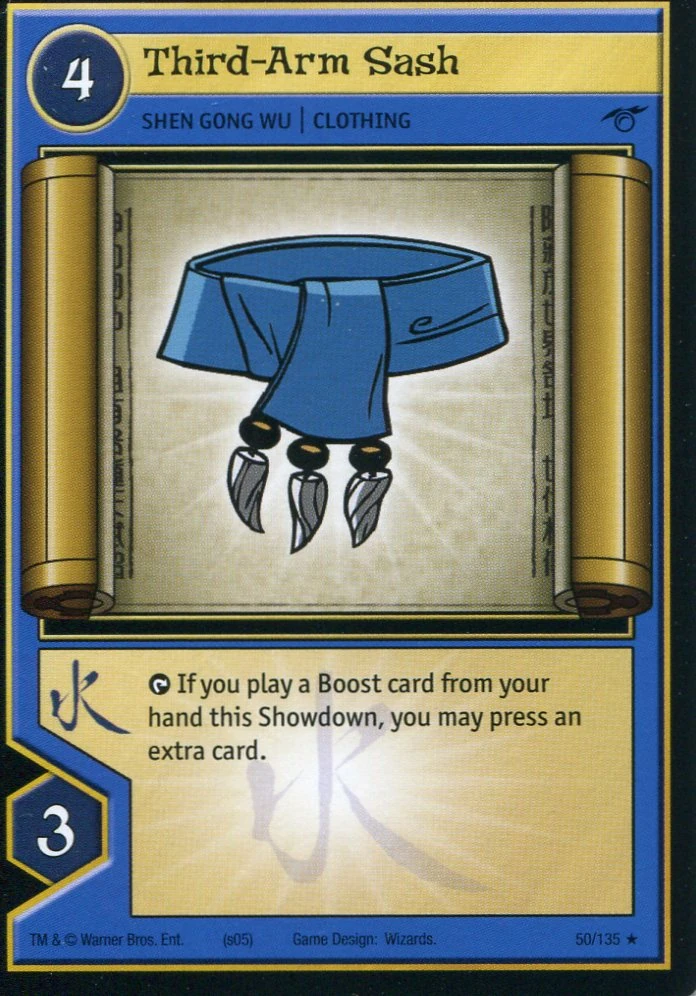TCG:Third-Arm Sash | Xiaolinpedia | Fandom