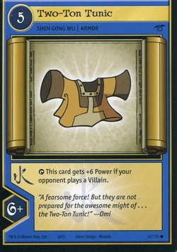 TCG:Two-Ton Tunic | Xiaolinpedia | Fandom