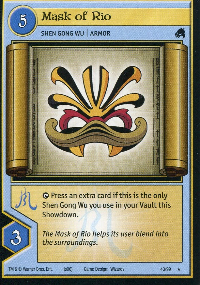 TCG:Mask of Rio | Xiaolinpedia | Fandom