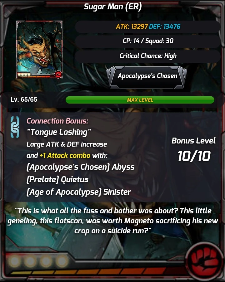 Sugar Man | X-Men: Battle Of The Atom Mobile Game Wiki | Fandom