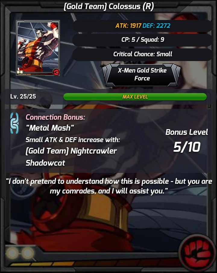 (Gold Team) Colossus | X-Men: Battle Of The Atom Mobile Game Wiki | Fandom