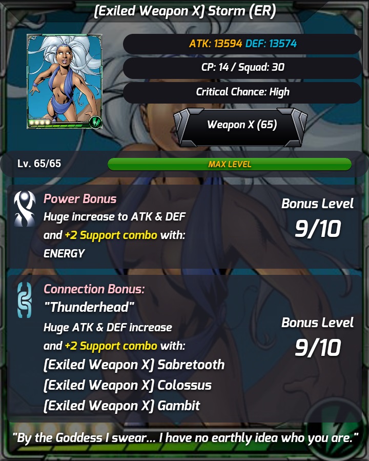 Exiled Weapon X Storm X Men Battle Of The Atom Mobile Game Wiki