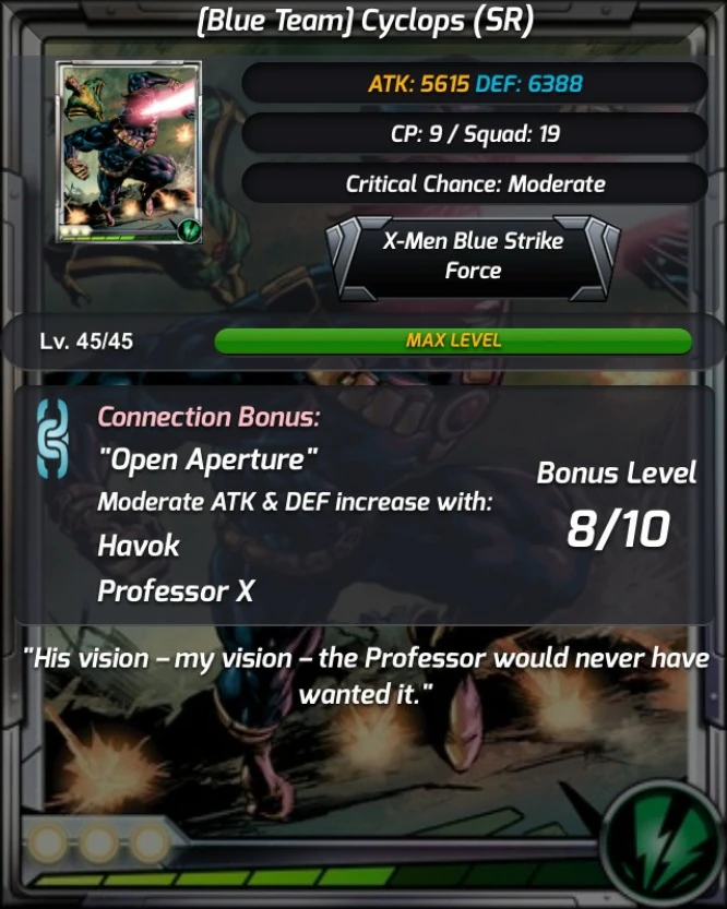 (Blue Team) Cyclops | X-Men: Battle Of The Atom Mobile Game Wiki | Fandom