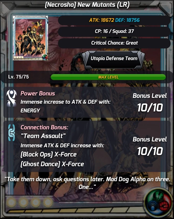 (Necrosha) New Mutants | X-Men: Battle Of The Atom Mobile Game Wiki ...