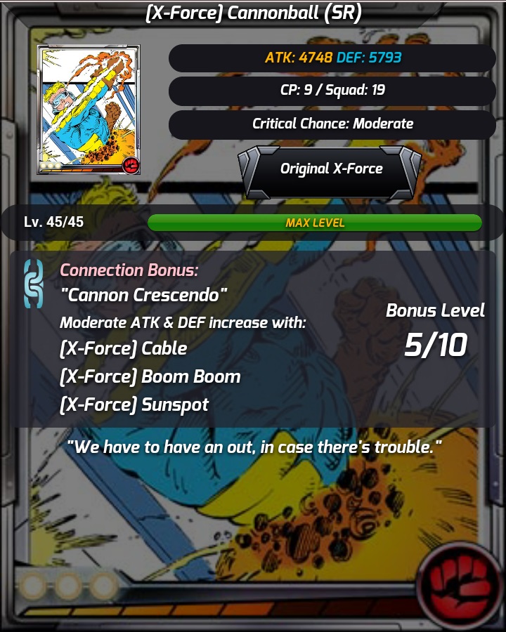 X Force Cannonball X Men Battle Of The Atom Mobile Game Wiki Fandom
