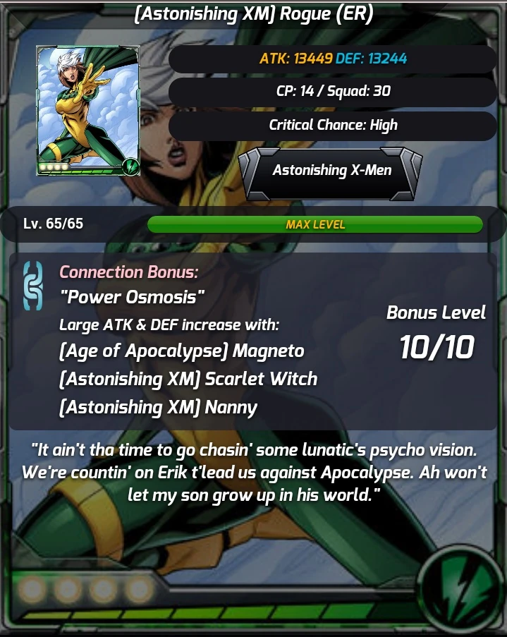 (Astonishing XM) Rogue | X-Men: Battle Of The Atom Mobile Game Wiki ...