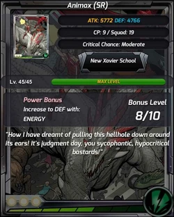 Animax | X-Men: Battle Of The Atom Mobile Game Wiki | Fandom