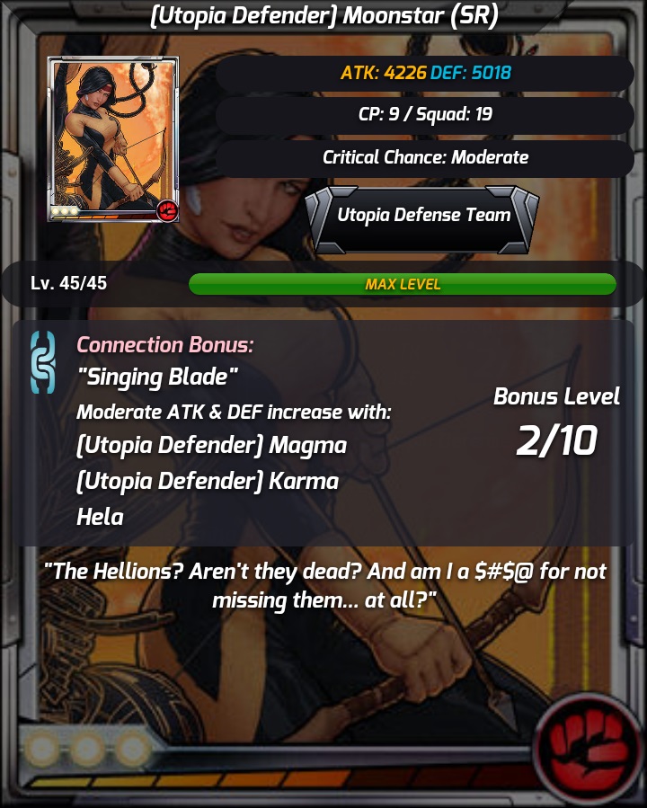 Utopia Defender Moonstar X Men Battle Of The Atom Mobile Game Wiki