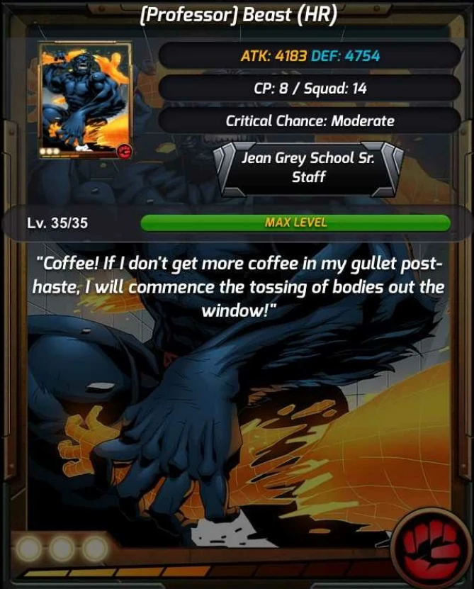 (Professor) Beast | X-Men: Battle Of The Atom Mobile Game Wiki | Fandom