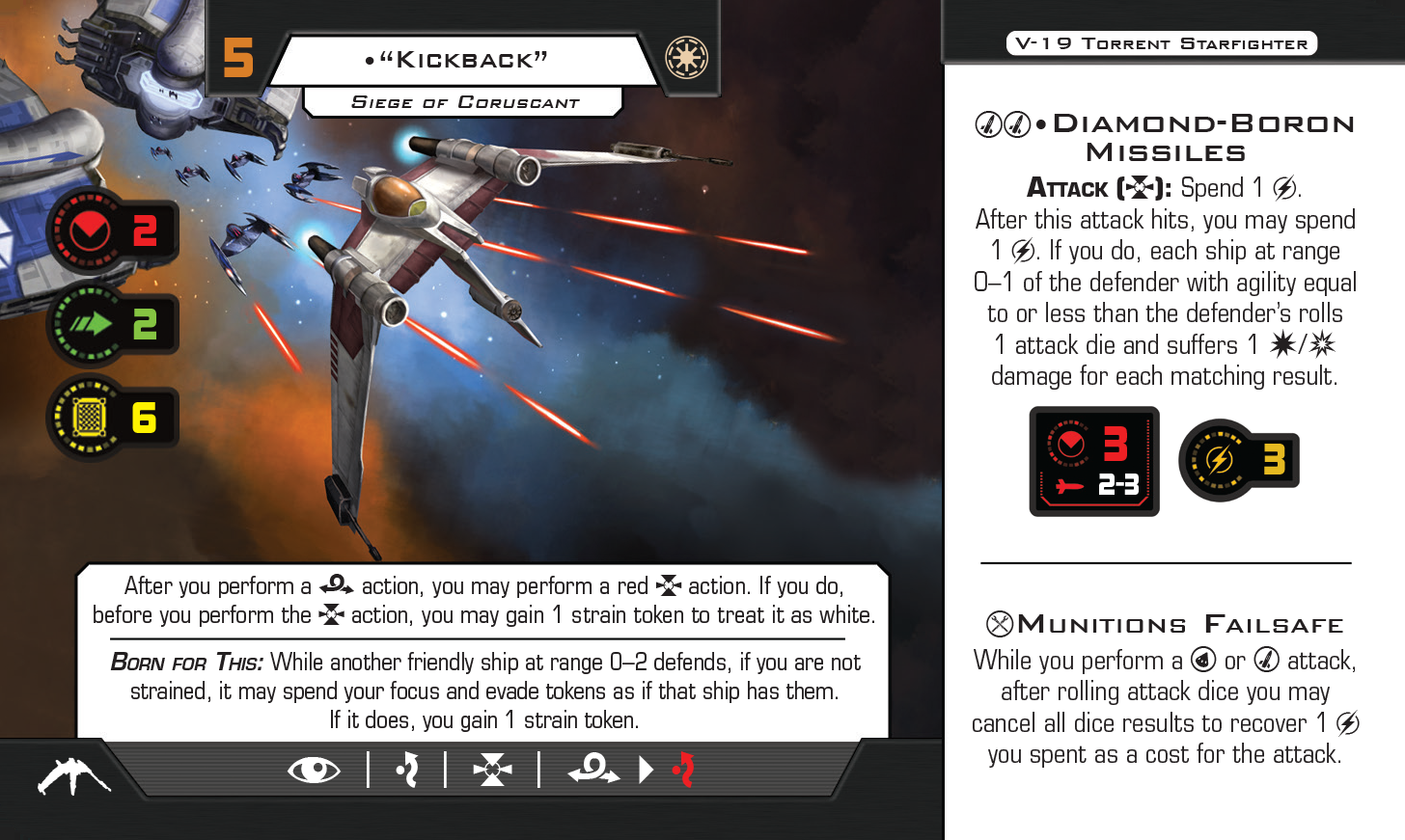 Kickback Siege Of Coruscant X Wing Miniatures Second Edition