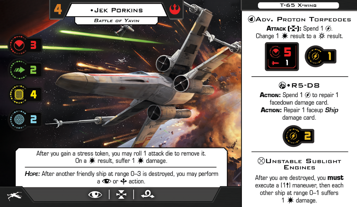 Jek Porkins Battle Of Yavin X Wing Miniatures Second Edition Wiki