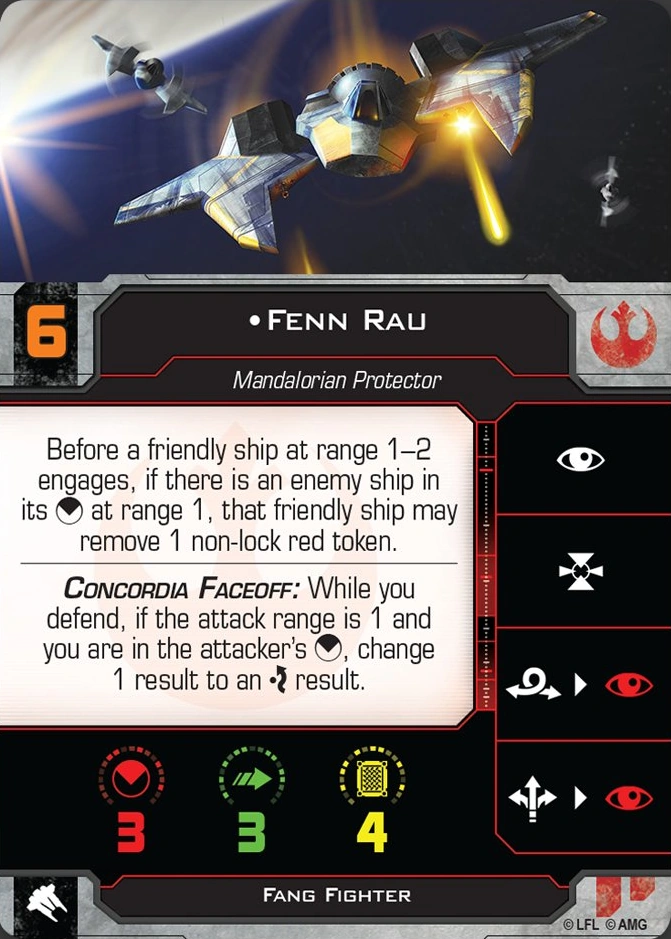 Fenn Rau (Fang Fighter/Rebel) | X-Wing Miniatures: Second Edition Wiki ...