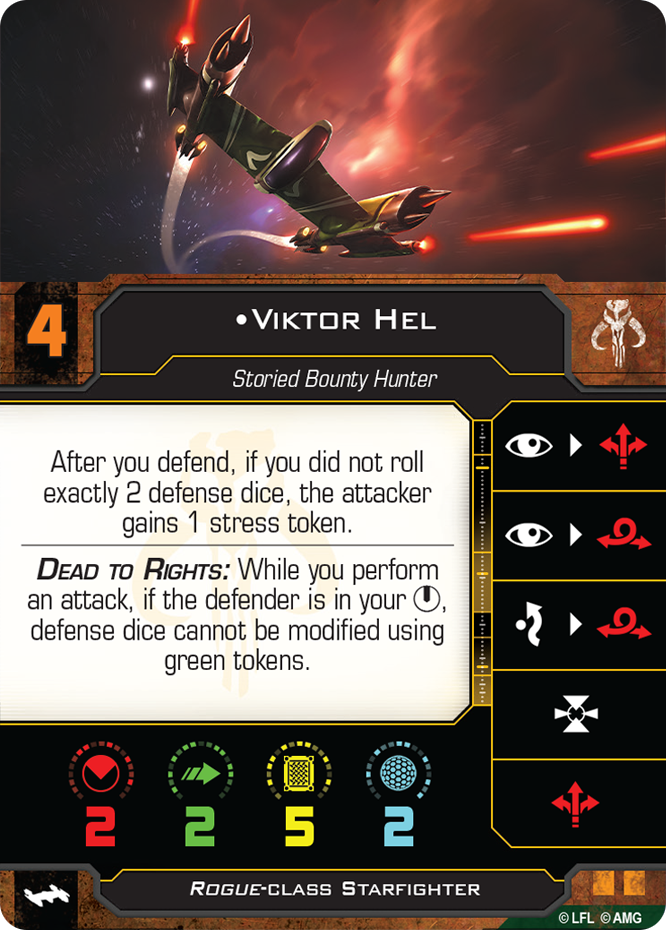 Viktor Hel Rogue Class Starfighter X Wing Miniatures Second