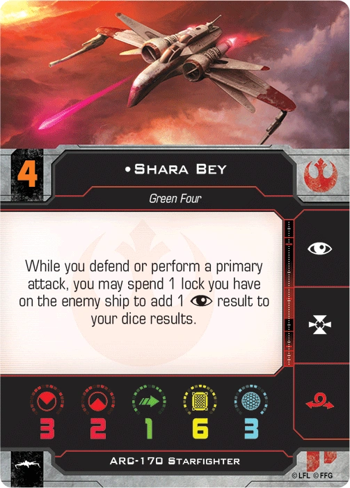 Shara Bey (ARC-170 Starfighter) | X-Wing Miniatures: Second Edition Wiki | Fandom
