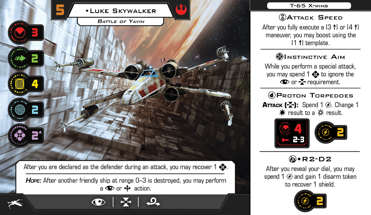Luke Skywalker Battle Of Yavin X Wing Miniatures Second Edition