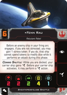 Fenn Rau (Sheathipede-class Shuttle) | X-Wing Miniatures: Second ...